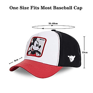WYZQ Cartoon Dad Hat Cowboy Hat Trucker Hat Retro Men's Women's Baseball Cap for Outdoor Sports Hat (Red)