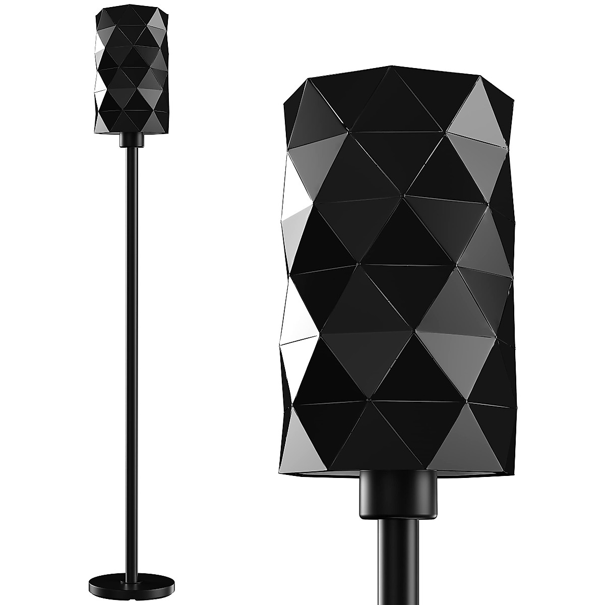 Yomony Phoebe Floor Lamp - Planet Series - Geometric Shade Black Standing Lamp