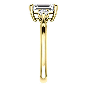 925 Silver, 10K/14K/18K Solid Gold Moissanite Engagement Ring, 2.25 CT Emerald Cut Handmade Solitaire Ring Diamond Wedding Ring for Woman, Birthday Gifts, VVS1 Colorless