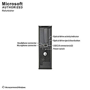DELL Optiplex with 20-Inch Monitor (Core 2 Duo 3.0Ghz, 8GB RAM, 1TB HDD, Windows 10 Professional), Black (Renewed)']