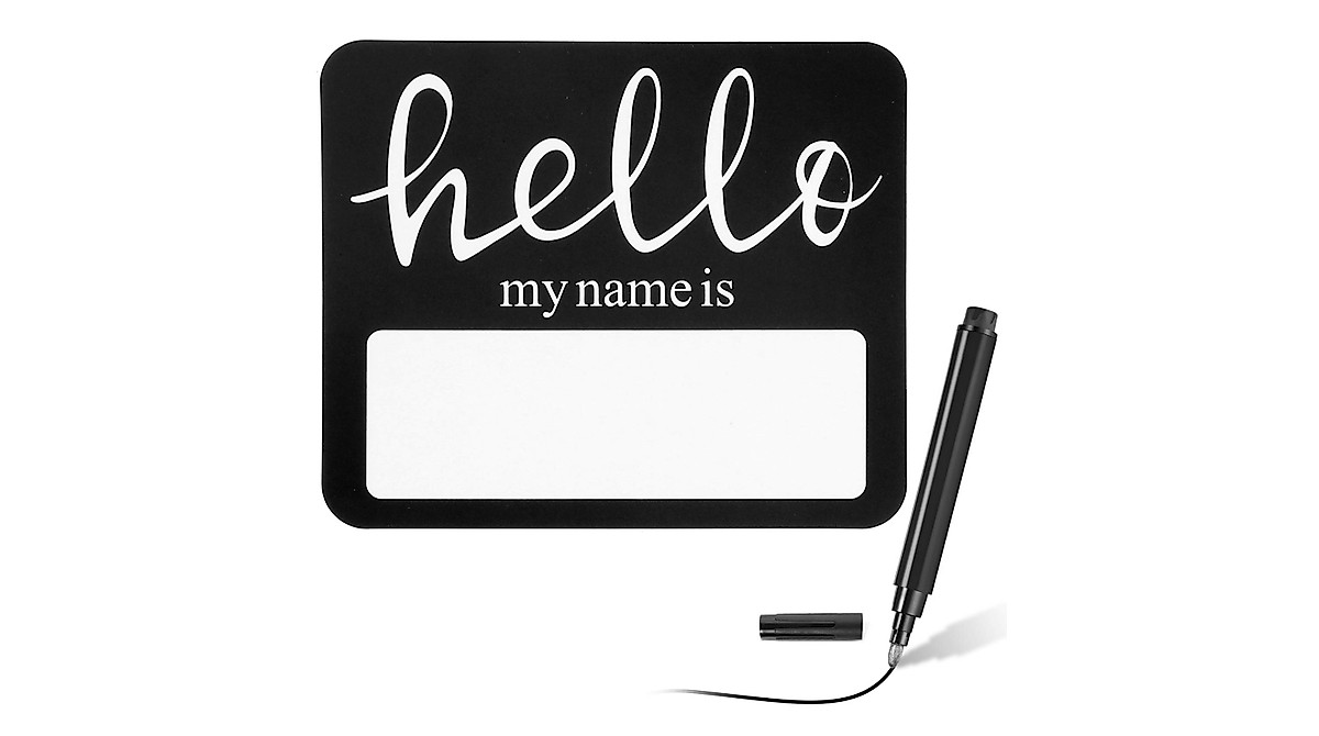 Hello Name Tags with Marker Pen - 120 Self-Adhesive Labels for School ...