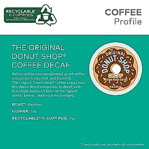 The Original Donut Shop Decaf Keurig Single-Serve K-Cup Pods, Medium Roast Coffee, 48 Count (Pack of 1)
