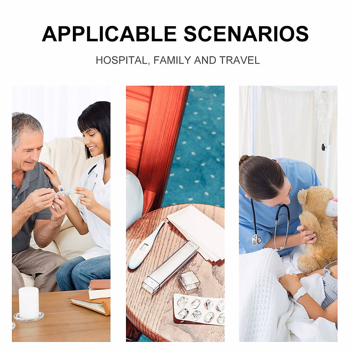 ARTIBETTER Thermometer Case Forehead Thermometer Hard Carrying Case Thermometer Storage Bag for Home Outdoor Travel(Black)