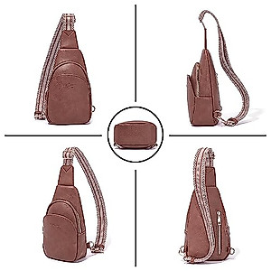 Small CrossBody Bags for Women Trendy Sling Bag Waist Pack, Fanny Pack,Waist Packs with Guitar Strap,Women's Chest Bag