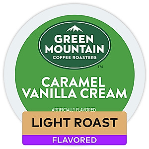 Green Mountain Coffee Caramel Vanilla Cream Keurig Single-Serve Light Roast Coffee K-Cup Pods, 32 Count