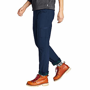 Eddie Bauer Women's Stretch Fleece Lined Polar Pant (10, Regular, Blue)