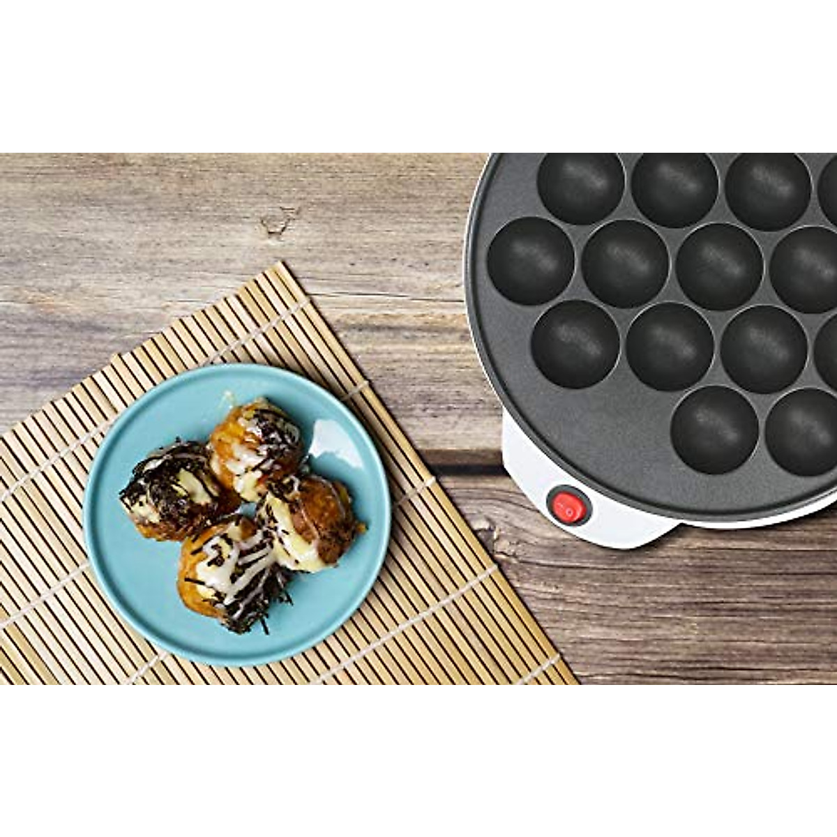 Takoyaki Maker by StarBlue with FREE Takoyaki picks - Easy and Simple to operate electric machine to make Japanese Takoyaki Octopus Ball AC 120V 50/60Hz 650W