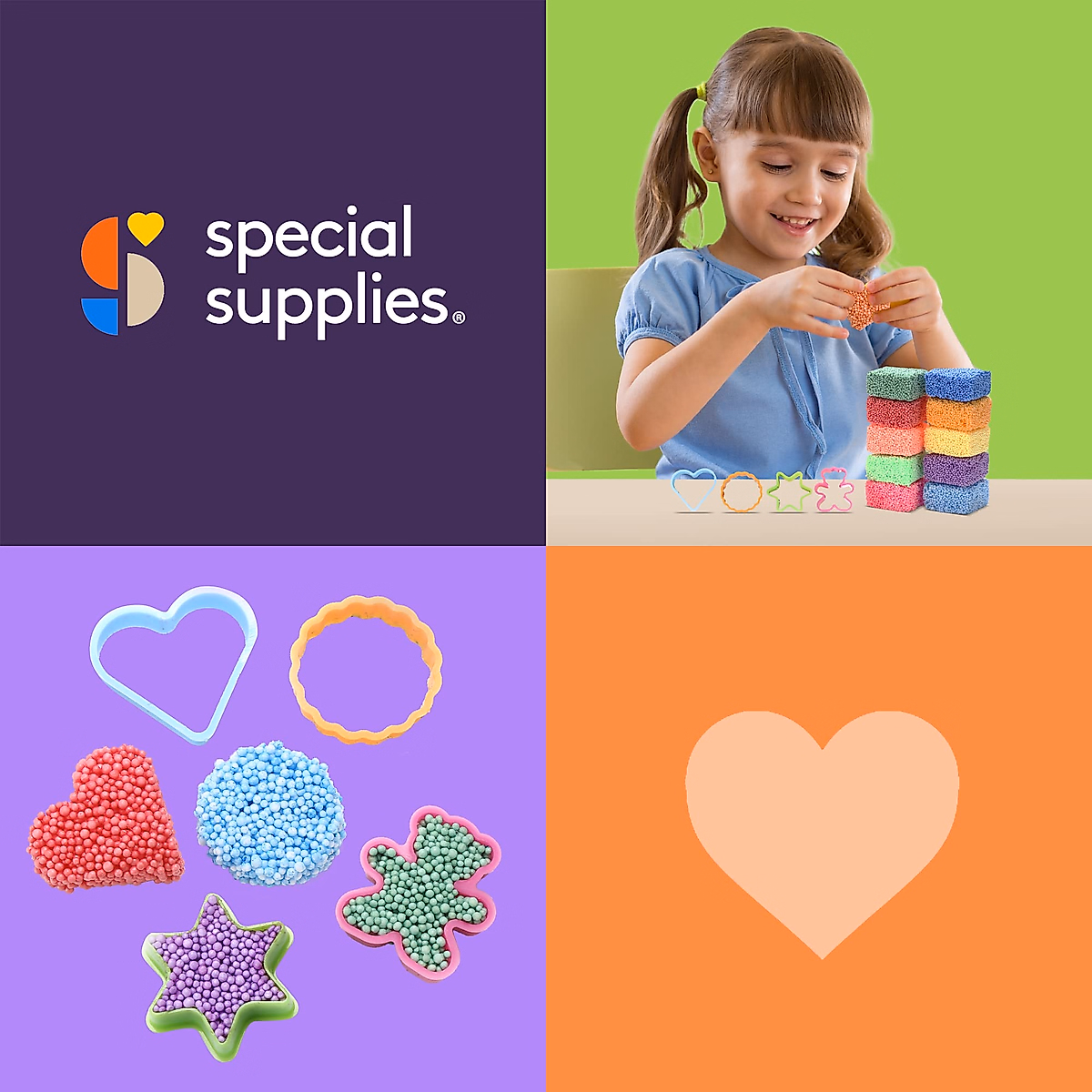 Special Supplies Fun Foam Modeling Foam Beads Play Kit, Children’s Educational Clay for Arts Crafts Kindergarten, Preschool Kids Toys Develop Creativity, Motor Skills (10-Pack)