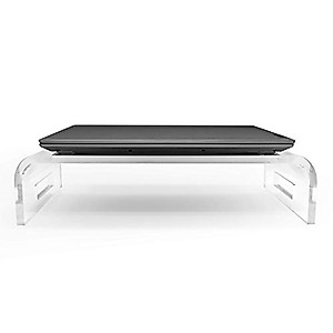 Adorox 12mm Thickness Heavy Duty 17'' Monitor Stand Riser Computer Stand PC Desk Stand for Keyboard Storage & Multi-Media Laptop Printer TV Screen