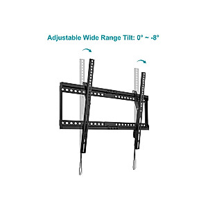 Monoprice Commercial Tilt TV Wall Mount Bracket for 32" to 55" TVs up to 165lbs, Max VESA 400x400, UL Certified