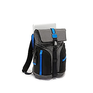 TUMI Alpha Bravo Logistics Flap Lid Backpack - Grey/Blue
