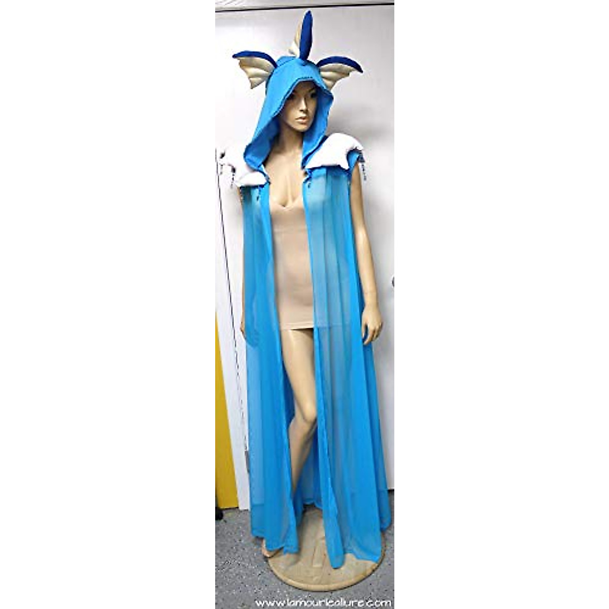 Vaporeon Ear Cape Robe Cosplay Halloween Rave Costume