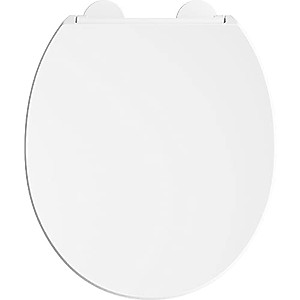 KOHLER Hyten Elevated Quiet-Close Round-Front Toilet Seat, White
