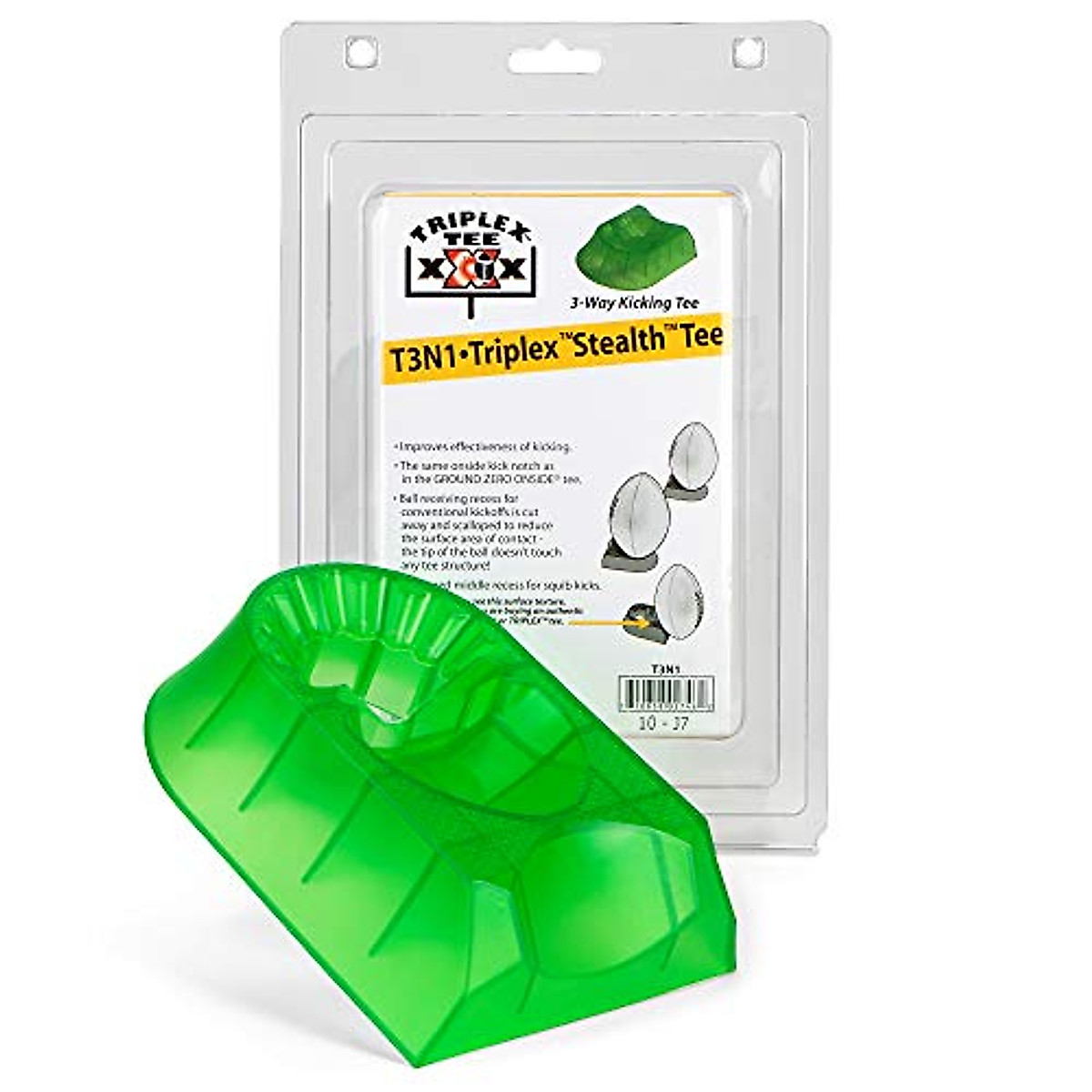 Champion Sports Triplex 3-in-1 Premium Football Kicking Tee for Kickoff Practice, 1” - Ball Holder Tees for Footballs - Kicking Block and Accessories for Adults, Kids, Coaches