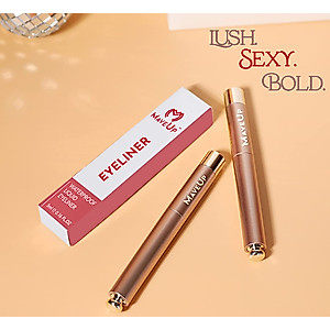 MAVEUP Eyeliner. Make Your Eyes Mesmerizing. Smokey Eyes Vibe. Makes You More Confident. Brilliant Makeup Finish. Satin and Silky Smooth Tip. Classic. Showtime Black.