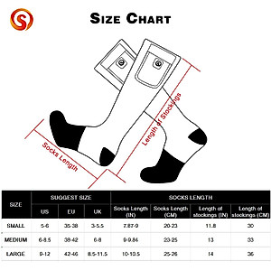Heated Socks for Men Women, SAVIOR HEAT Electric Rechargeable Battery Thick Long Ski Socks for Winter Cold Weather Hunting Hiking Camping Skating Motorcycle Cycling Fishing