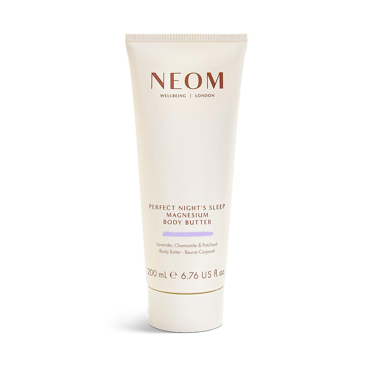 Neom - Magnesium Body Butter | 6.76 Fl Oz (200ml) | Lavender, Chamomile, & Patchouli | Lotion for Sleep with Essential Oils | 100% Natural Fragrances | Nourish & Soften | Signature Sleepy Scent