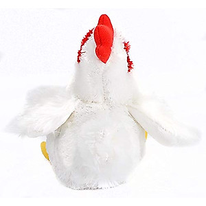 Wild Republic Chicken Plush, Stuffed Animal, Plush Toy, Gifts for Kids, Hug’Ems 7"