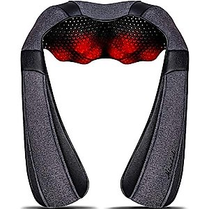 Back Massager, Shiatsu Back Neck Massager with Heat, Electric Shoulder Massager, Kneading Massage Pillow for Neck, Back, Shoulder, Muscle Pain Relief, Get Well Soon Presents - Christmas Gifts