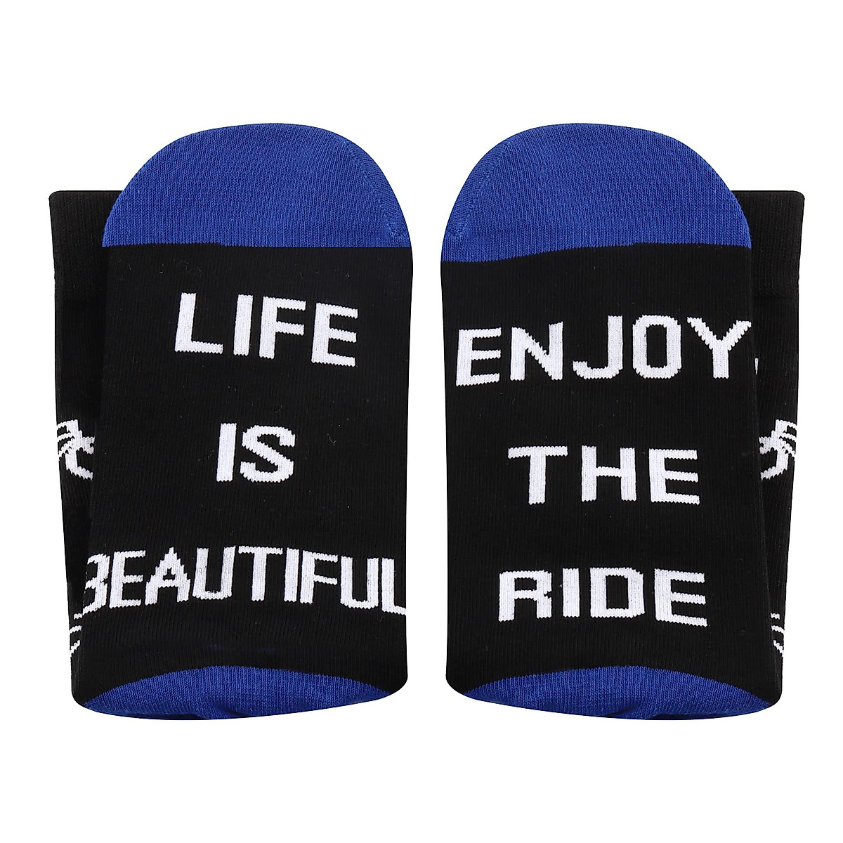 TSOTMO Bicycle Socks Bike Gift Cycling Sport Socks Cyclist Gifts Riding a Bicycle Gift Life Is Beautiful Enjoy The Ride Socoks For Bicycle Lovers (Life Ride)