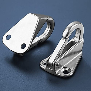 Atibin Outdoor Clothes Hanging Hook Stainless Hat Mounted Coat Hook Stainless Heavy Steel Fender Hook Hardware SUS316 2pcs