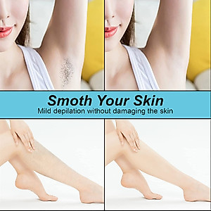 Crystal Hair Eraser for Women and Men, Magic Back Arms Legs, Reusable Remover Painless Exfoliation Removal Tool, fast easy BLUE 1 count