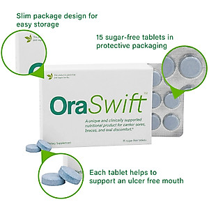 OraSwift All Natural Canker Sore Medicine and Mouth Sores Relief | Effective for Ulcers, Cold Sores, Dry Mouth, Stomatitis, Gingivitis | Supports Fast Healing of Mucosal Lining in The Mouth