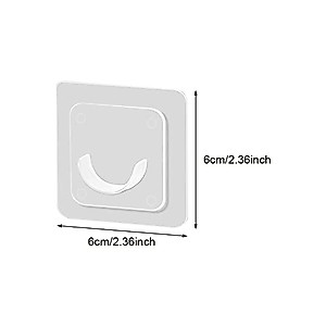 Kakalote 2Pcs Adhesive Shower Curtain Rod Holders,Durable ABS Shower Rod Mount Retainer for Wall No Drilling,Stick On Tension Rod Wall Mount Holder,Easy to Install,Bathroom Accessories(Clear)