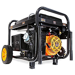 WEN DF1100X 11000-Watt Electric Start Portable Generator with Wheel Kit and CO Shutdown Sensor, Black