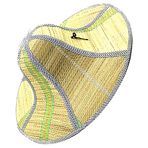 YYJINGYOU Straw hat Sun Hats for Men Beach hat Straw Life Jacket Sunhat Foldable and Rolled up Yellow