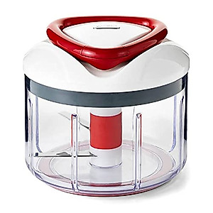 Zyliss Easy Pull Food Processor - Pull Chopper and Manual Food Processor - Handheld Vegetable Slicer and Dicer - For Travel, Camping, Small Kitchens, and RVs - Dishwasher Safe