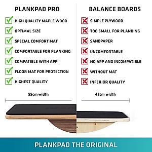 Plankpad PRO Get fit Playing Games & Workouts; Plank & Balance Board with free iOS/Android App & 10 Games; Dynamic Abs & Core Fitness Training; Only 3 Minutes a Day