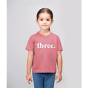 3rd Birthday Girl Outfit 3 Year Old Girls Shirt Three Shirts 3t Toddler Third (as1, Age, 4_Years, White on Mauve)