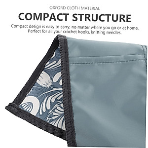 Healifty Hanging Storage Bags 1Pc Knitting Needles Organizer Crochet Needles Bag Crochet Hooks Case Pouch Roll Bag Holder Organizer (White Gray) Embroidery Accessories