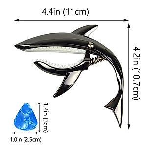 FEimaX Guitar Capo Zinc Alloy Capo for Acoustic Electric Classical Guitars and Bass Ukulele Capo (with Pick Holder)…