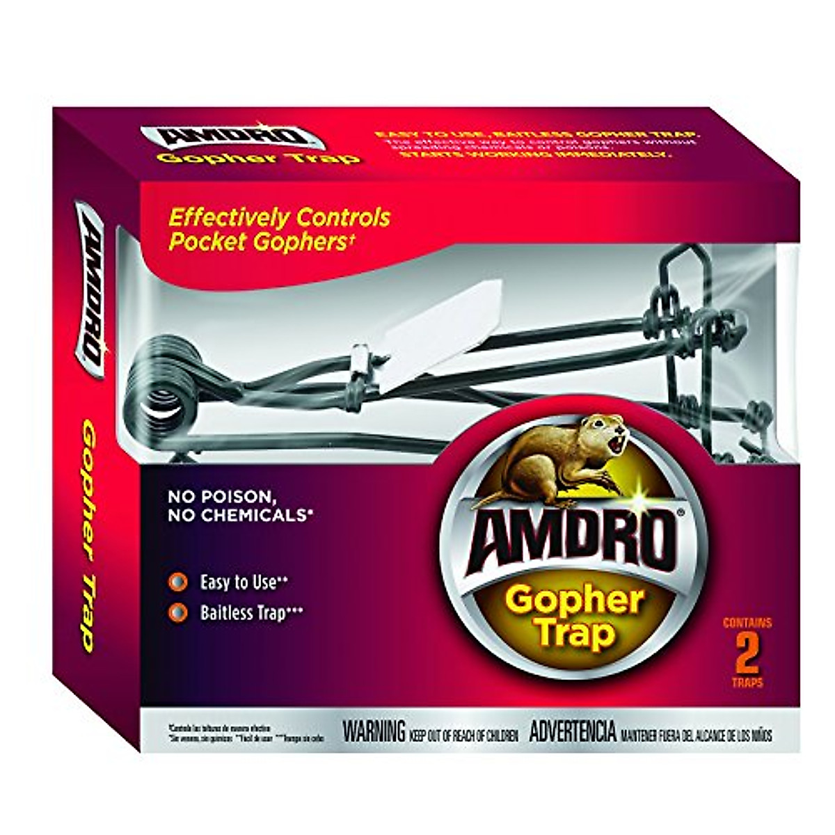 Amdro 100510682 Gopher Trap (2 Pack), Clear