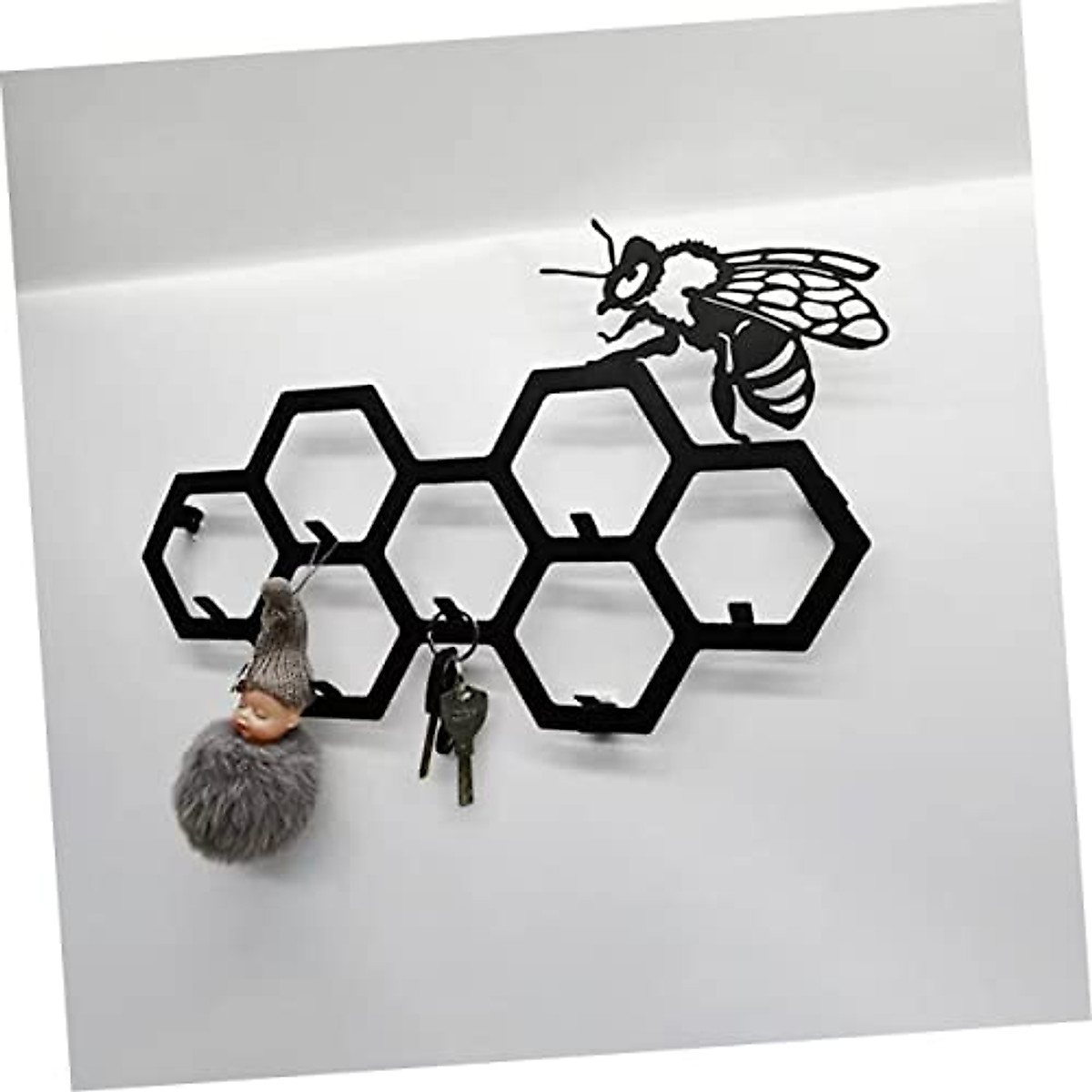 NOLITOY Towel Hooks Entryway Mount Coat Clothes Ornament Beehive Hats with Honeycomb Organizer Keys Decorative Iron Home Panel Mounted Hangers Art Household Cling Window Sunflower Hollow Towel Hook