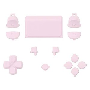 eXtremeRate Replacement D-pad R1 L1 R2 L2 Triggers Touchpad Action Home Share Options Buttons for p s 4 Controller, Cherry Blossoms Pink Full Set Buttons Repair Kit for p s 4 Slim Pro Controller