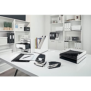 Leitz Click & Store Storage Box, 4 Drawer, Collapsible, Stackable, Patented Design, Bin, Cabinet, Desk Organizer, Black (60490095)