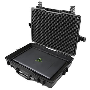 CASEMATIX 15.6 to 17 inch Waterproof Laptop Hard Case Compatible with Razer Blade Gaming Laptops 17, Stealth and More Computer Accessories Up to 17 Inches - Case Only