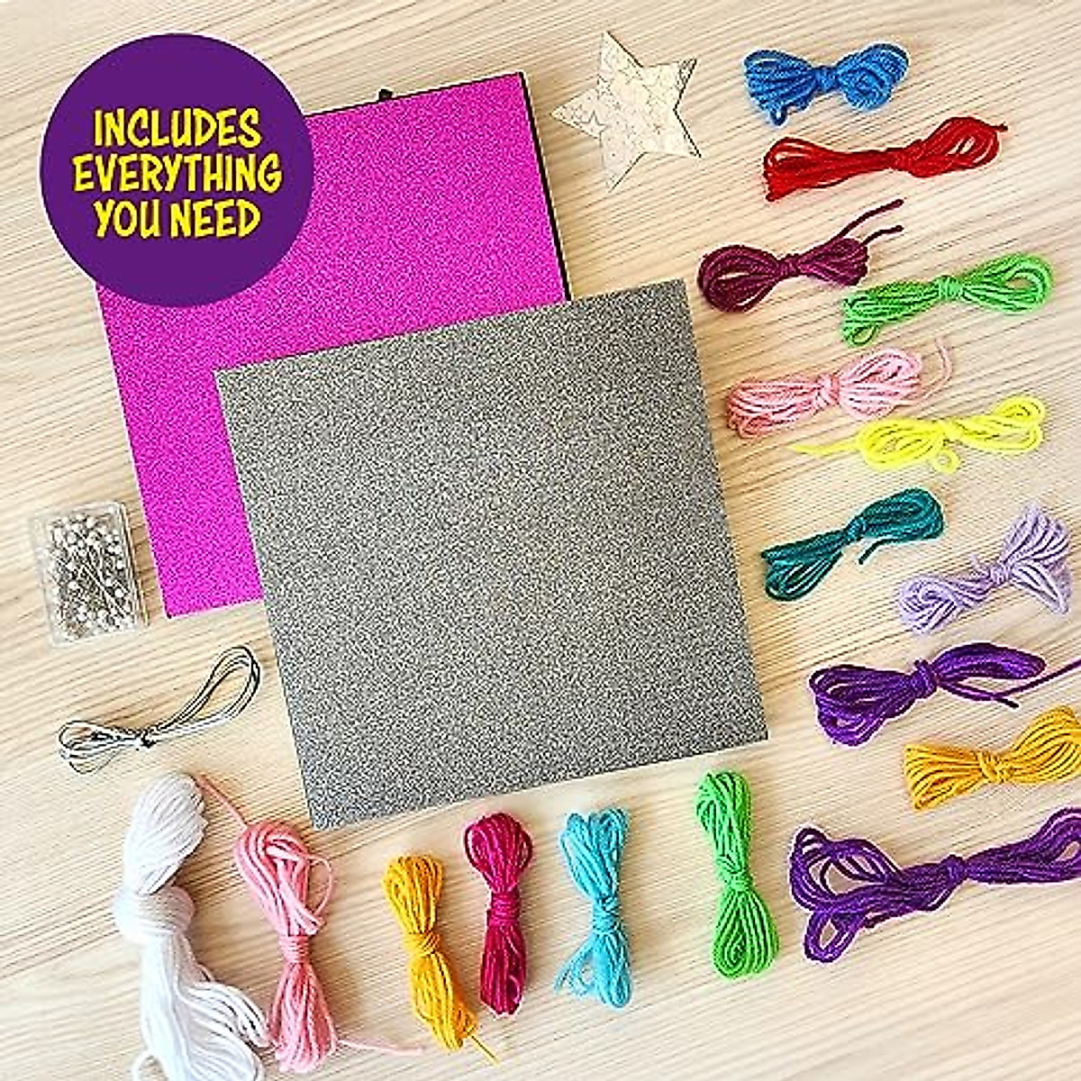 Dan&Darci Art Craft Kit for Kids - Unicorn & Star String Art Set for Girls & Boys Ages 8-12 - Arts and Crafts Gifts