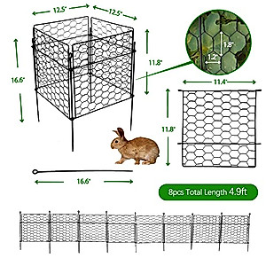 nutroeno Chicken Wire Cloche Plant Protector – Mesh Plant Cage Supports for Vegetables, Plants and Shrubs from Animals, Rabbits, Cats and Lawn Mowers, Garden Barrier Fencing. (2 Sets)