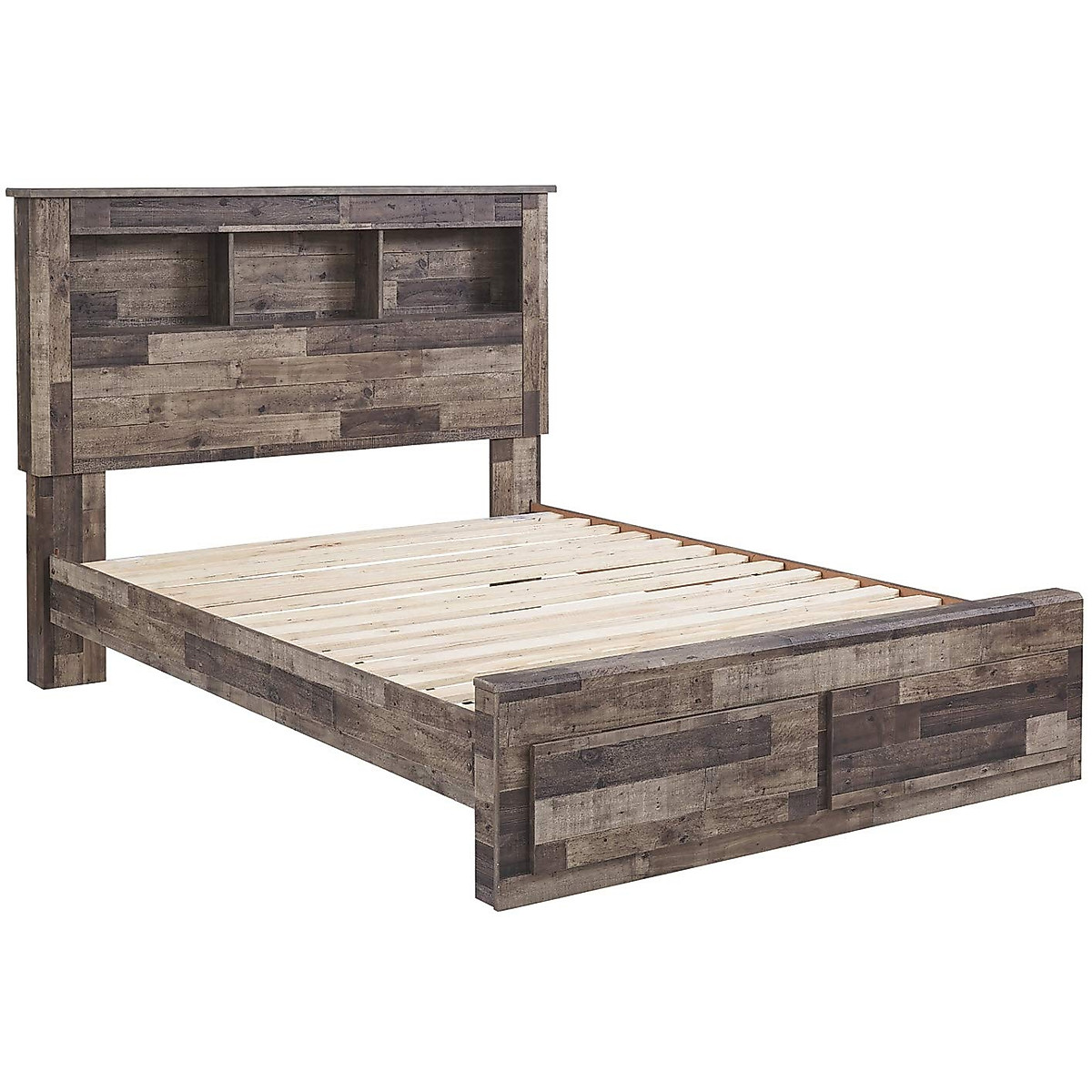 Signature Design by Ashley Wooden Mattress Support Bunkie Board Roll Slat with Nylon Cord, Queen, Beige