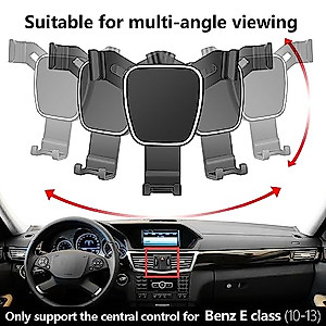 LUNQIN Car Phone Holder for Mercedes Benz E Class 2010-2013 E300 E350 E550 E63 AMG W212 Auto Accessories Navigation Bracket Interior Decoration Mobile Cell Phone Mount case