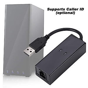 ASHATA 56K Data Modem, External Dial Up Voice Fax Data Modem,USB 2.0 56K Fax Modem,Small Size,Light-Weighted,Fit for Win7 Win8 Win10