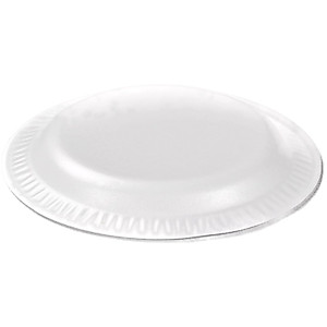 DART 6PWC 6" Foam Plate, Concorde Non-Laminated Foam Dinnerware, White