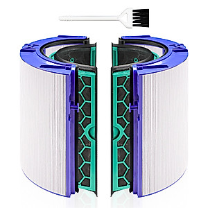Improvedhand Replacement Filter Compatible with Dyson Air Purifier HP04 TP04 DP04 TP05 DP05, Sealed Two Stage 360° Pure Cool Fan HEPA Filter & Activated Carbon Filter