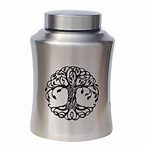 Cremation Urn for Ashes for Adults up to 160lbs Tree of Life Funeral Burial Urns Satin Bag for Human Ashes