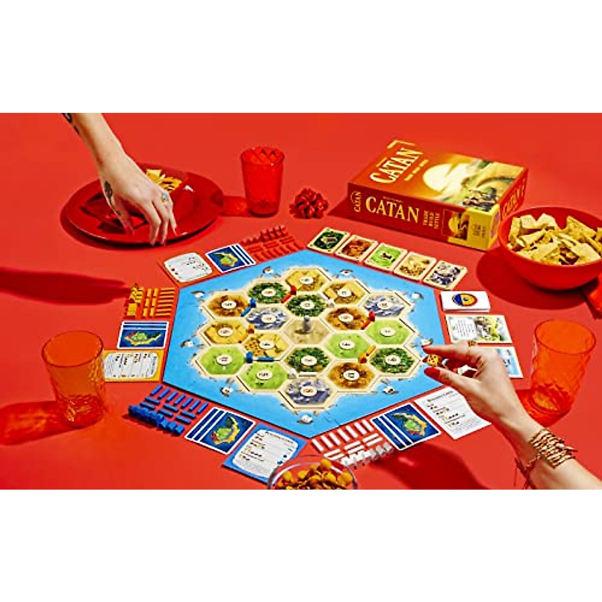 Catan Board Game (Base Game) | Family Board Game | Board Game for Adults and Family | Adventure Board Game | Ages 10+ | for 3 to 4 Players | Average Playtime 60 Minutes | Made by Catan Studio
