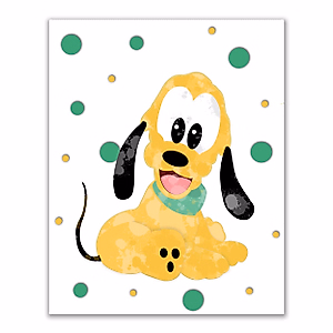 BigWig Prints Mickey And Minnie Prints - Minnie Mouse Wall Art, Mickey Mouse Wall Decor, Disney Pictures for Kids Room, Donald & Daisy Duck Posters, Goofy, Pluto - Unframed Set of 6 (8x10)